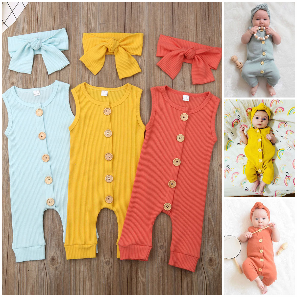 Karley Button Onesie - Abby Apples Boutique